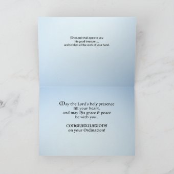 Custom Name Ordination Priest, Ornate Cross Card | Zazzle