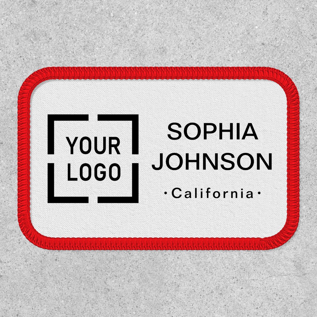 Custom name patches with logo | Zazzle