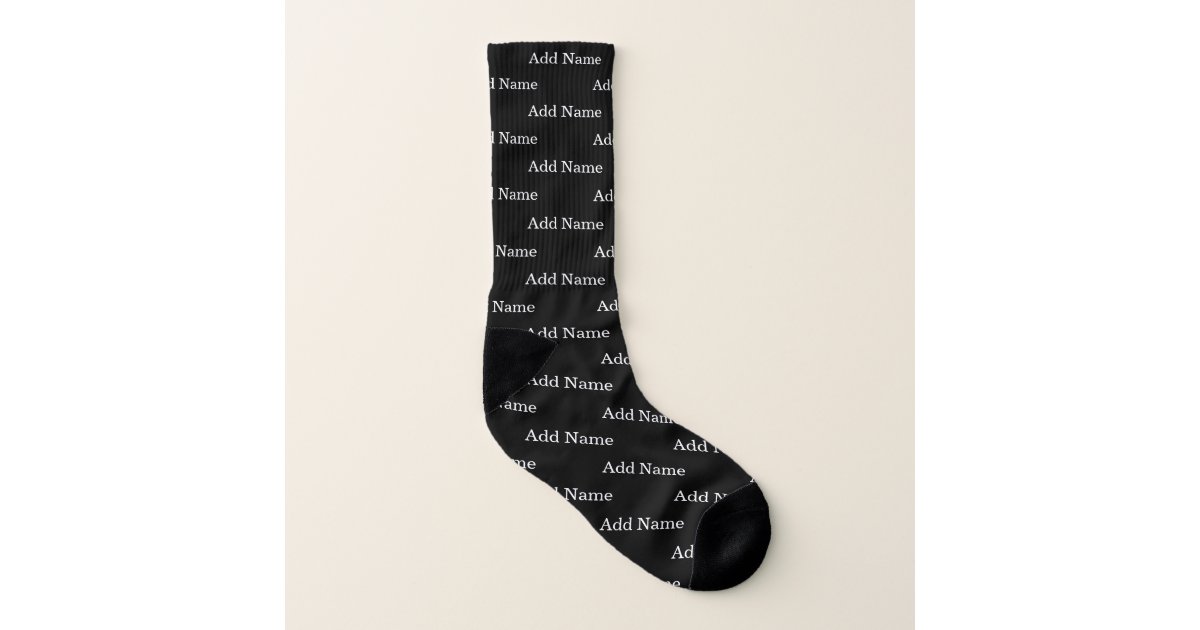 Custom Name Pattern Personalized Socks | Zazzle