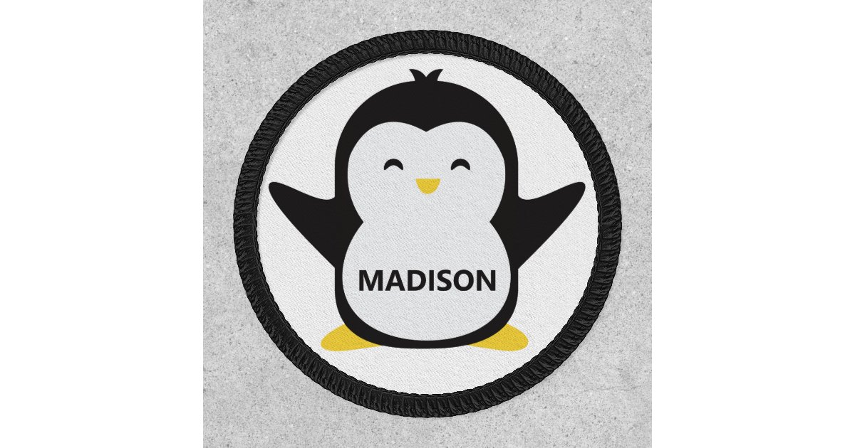 Custom name Penguins Patch | Zazzle