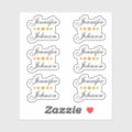 Custom Name Personalized Contour Stickers | Zazzle