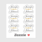 Custom Name Personalized Contour Stickers | Zazzle