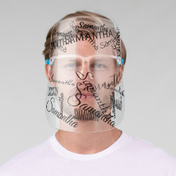 Custom Name Personalized Pattern Face Shield | Zazzle