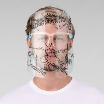 Custom Name Personalized Pattern Face Shield | Zazzle