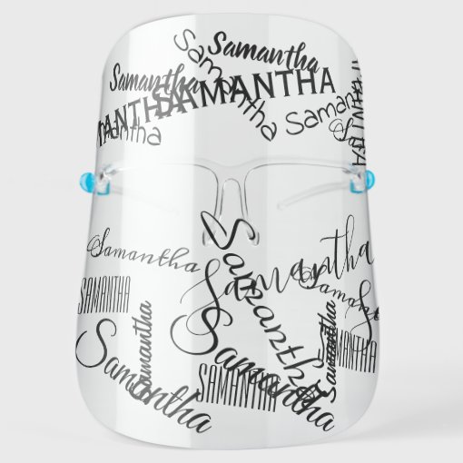 Custom Name Personalized Pattern Face Shield | Zazzle