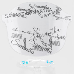 Custom Name Personalized Pattern Face Shield | Zazzle