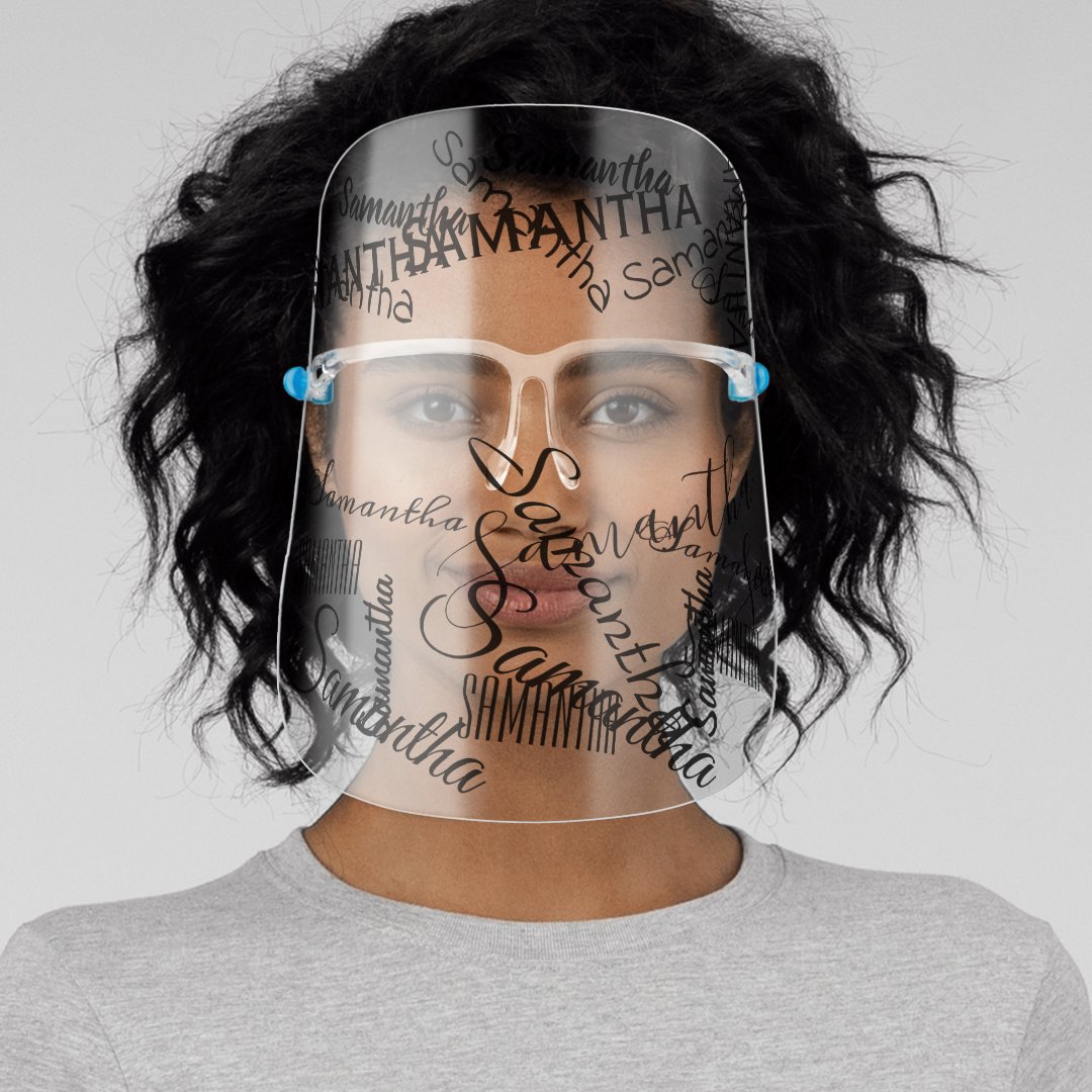 Custom Name Personalized Pattern Face Shield | Zazzle