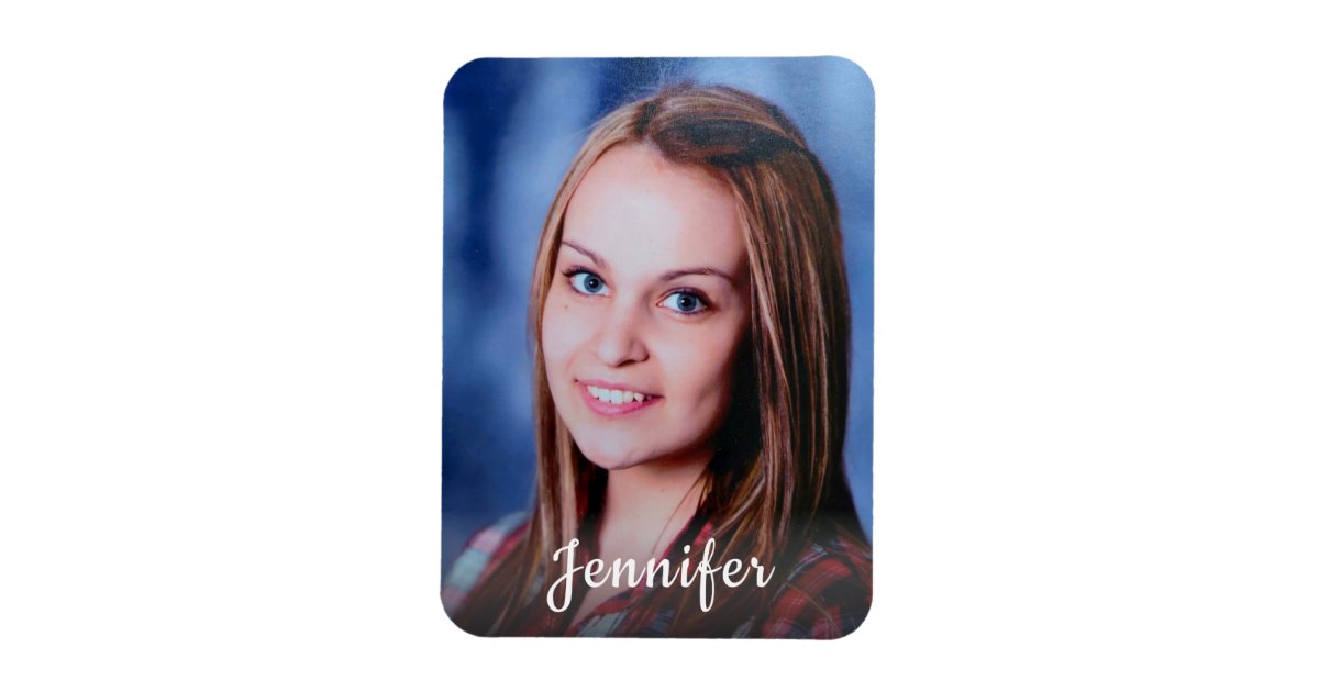 Custom Name Personalized Photo Magnet | Zazzle