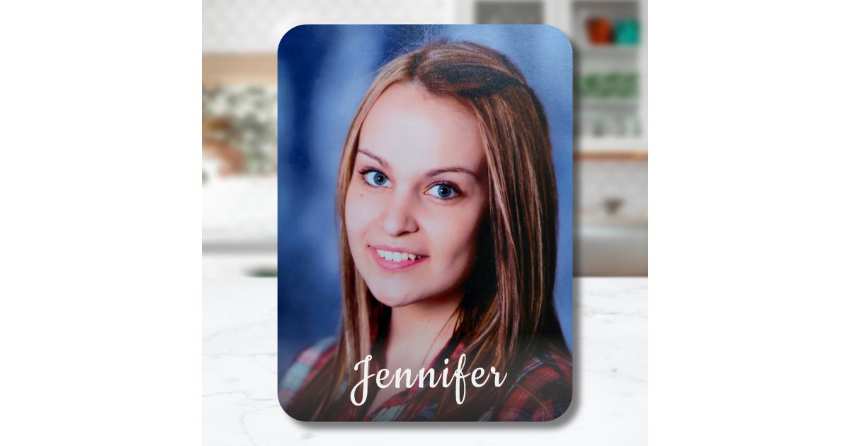 Custom Name Personalized Photo Magnet | Zazzle