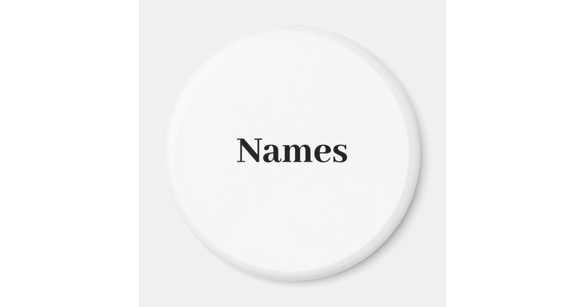 Custom Name Personalized Text Magnet | Zazzle