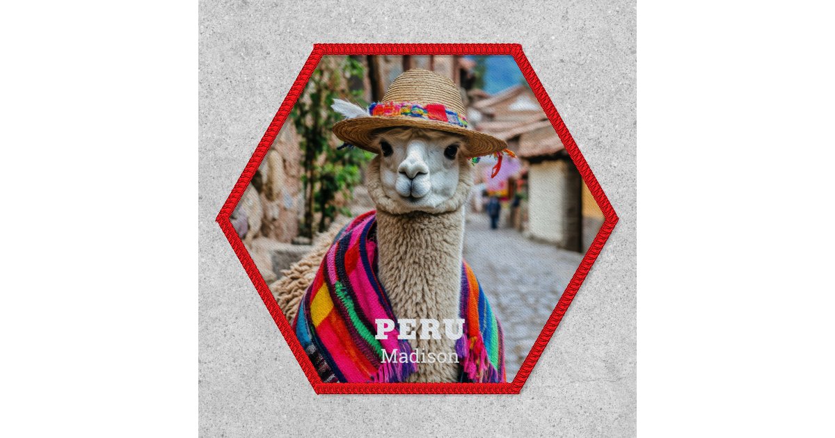 Custom Name Peru Llama Patch | Zazzle