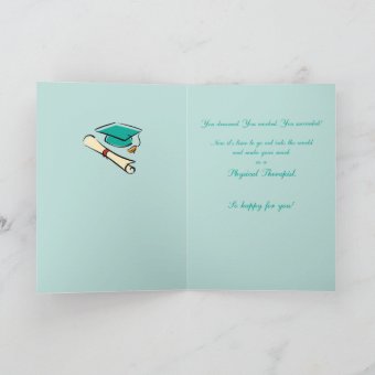 Custom Name Physical Therapy Graduation Congratul Card | Zazzle