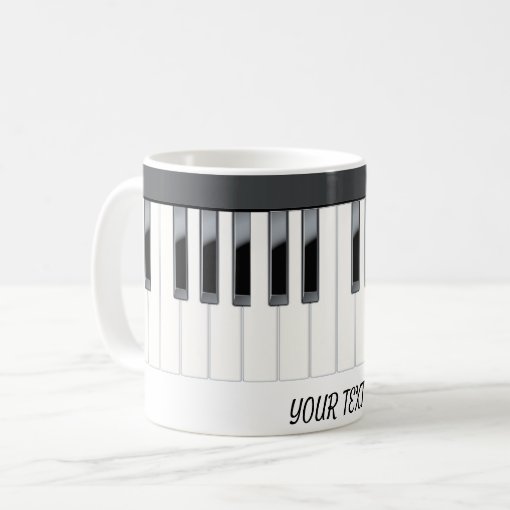Custom Name Piano Keys Keyboard Coffee Mug | Zazzle