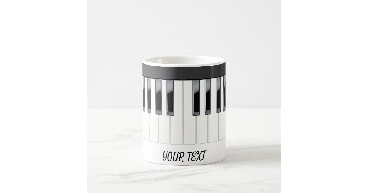 Custom Name Piano Keys Keyboard Coffee Mug | Zazzle