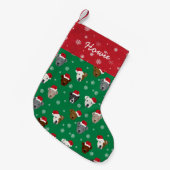 Custom Name Pitbull Santa Paws Small Christmas Stocking | Zazzle