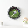 Custom NAME Pool Hall Billiard Game Room Snooker Large Clock | Zazzle