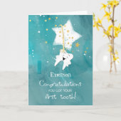 Custom Name Popped First Tooth Congratulations Card | Zazzle