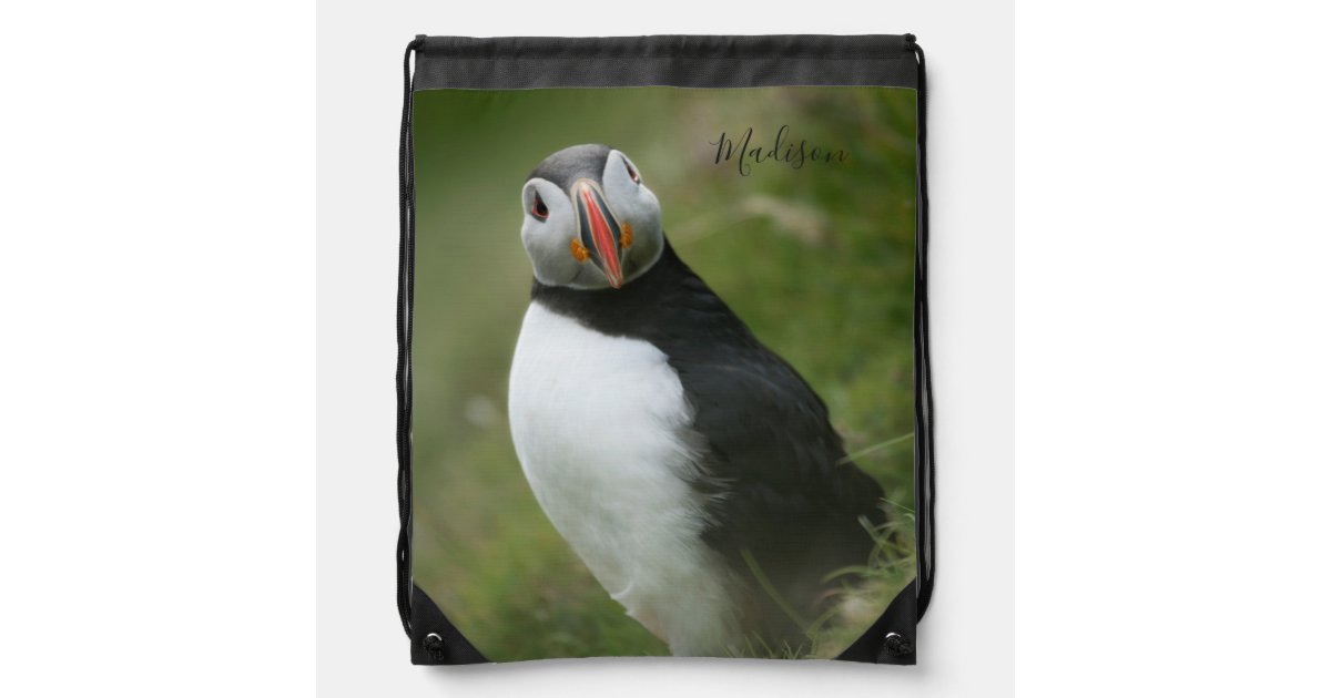 Custom name Puffin backpack | Zazzle