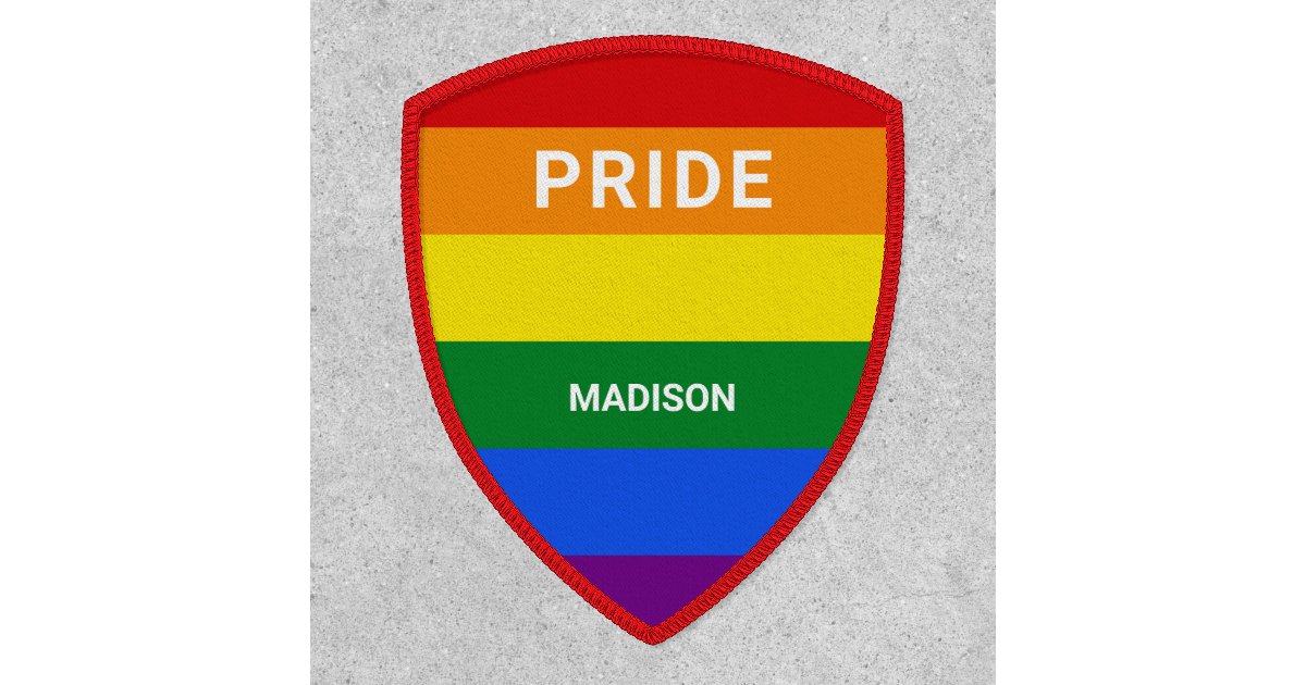 Custom Name Rainbow Pride Patch | Zazzle