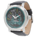 Custom NAME Retro Faux Neon Bowler Bowling Lanes Watch | Zazzle