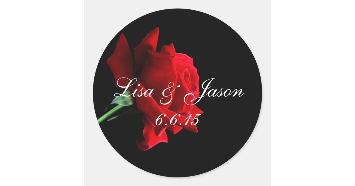 Custom Name Rose Stickers | Zazzle