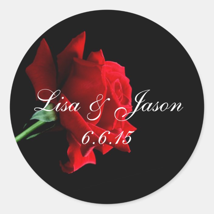 Custom Name Rose Stickers | Zazzle.com