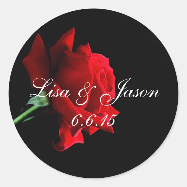 Custom Name Rose Stickers | Zazzle
