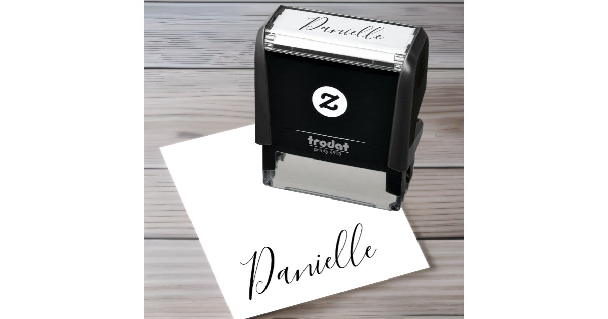 Custom Name Rubber Stamp - Personalized Signature | Zazzle