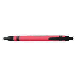 Custom Name Scarlet Red Crayon Black Ink Pen | Zazzle