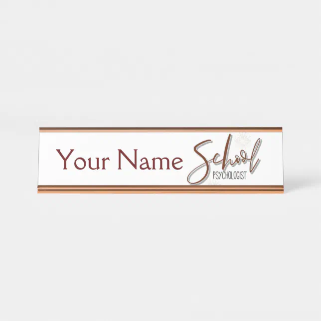 Custom Name School Psychologist's Desk Name Plate | Zazzle
