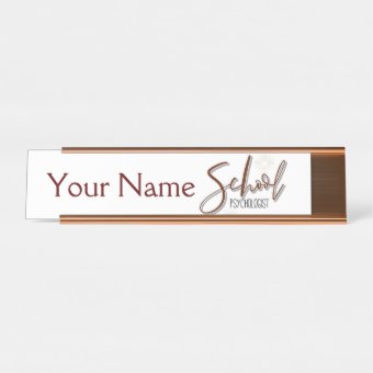 Custom Name School Psychologist's Desk Name Plate | Zazzle