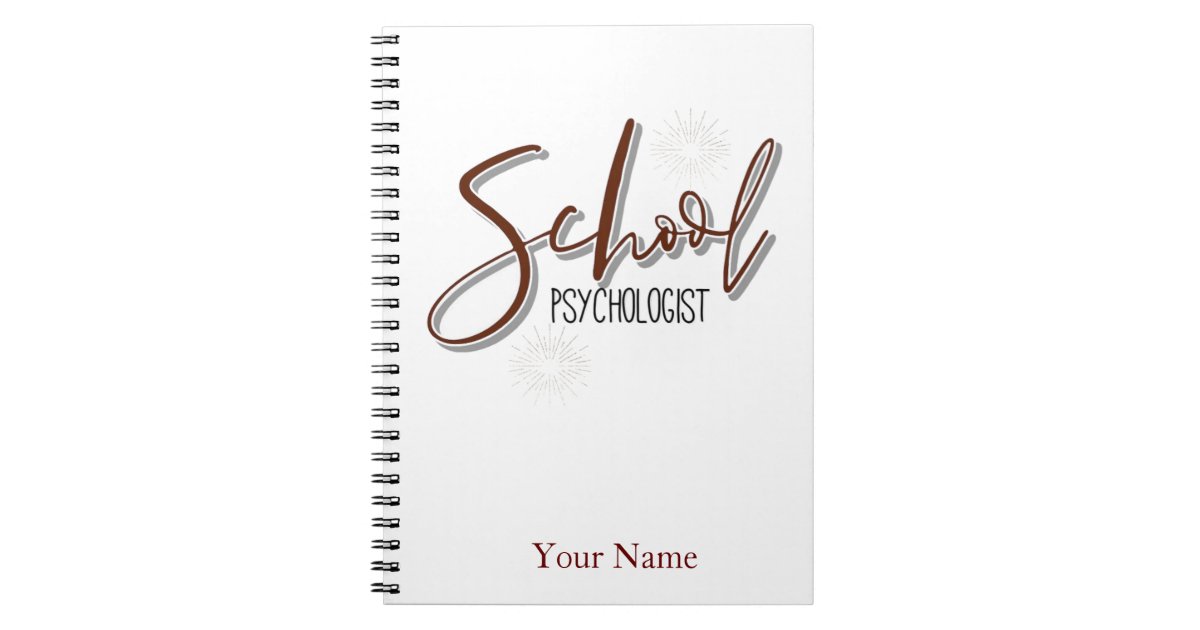 Custom Name School Psychologist's Notebook | Zazzle