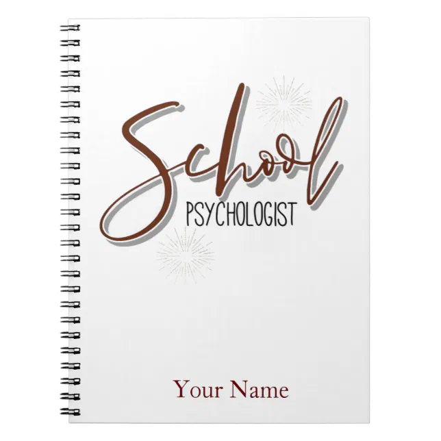 Custom Name School Psychologist's Notebook | Zazzle