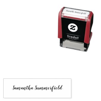 Custom Name Signature Business Owner Script Self-inking Stamp | Zazzle