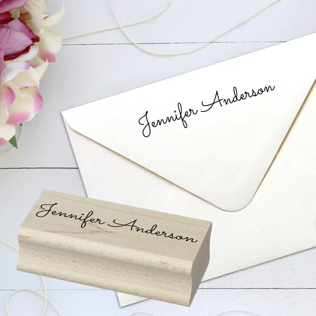 Custom Name Signature Personalized Rubber Stamp | Zazzle