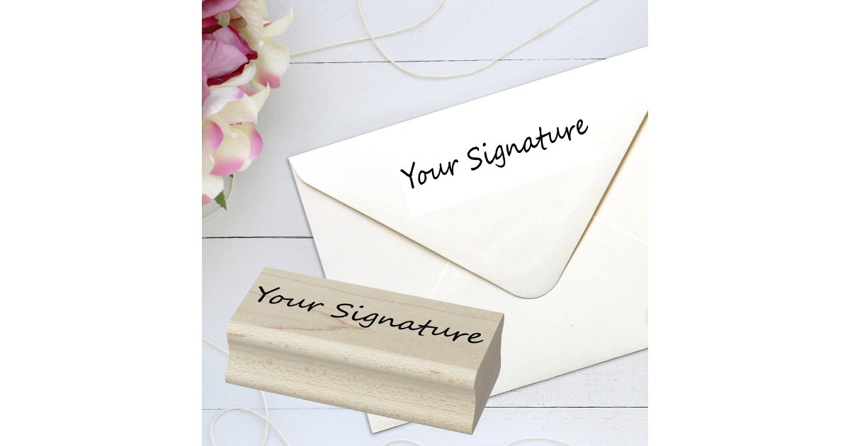 Custom Name Signature Personalized Rubber Stamp | Zazzle