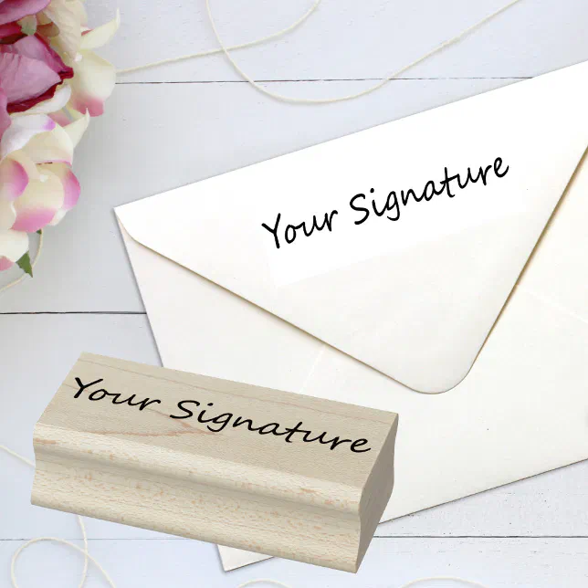 Custom Name Signature Personalized Rubber Stamp | Zazzle