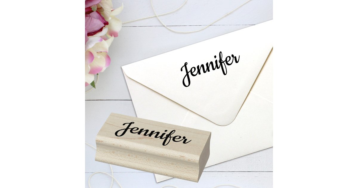 Custom Name Signature Personalized Rubber Stamp | Zazzle