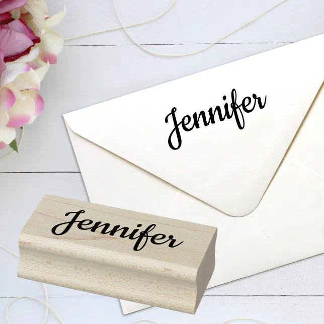 Custom Name Signature Personalized Rubber Stamp | Zazzle