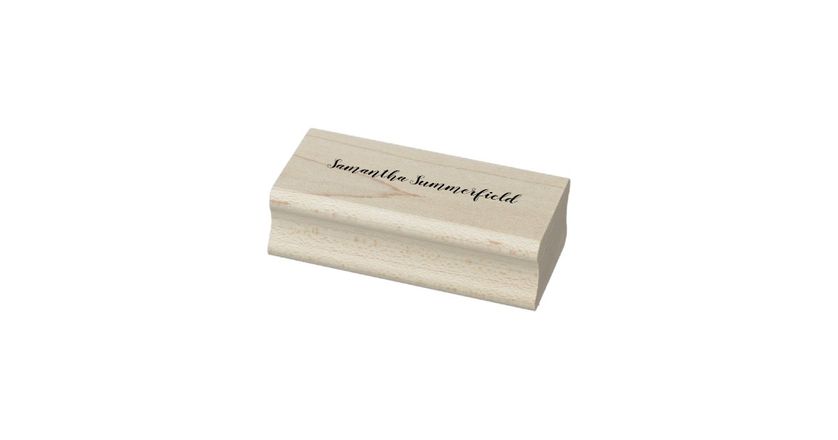 Custom Name Signature Script Business Manager Rubber Stamp | Zazzle