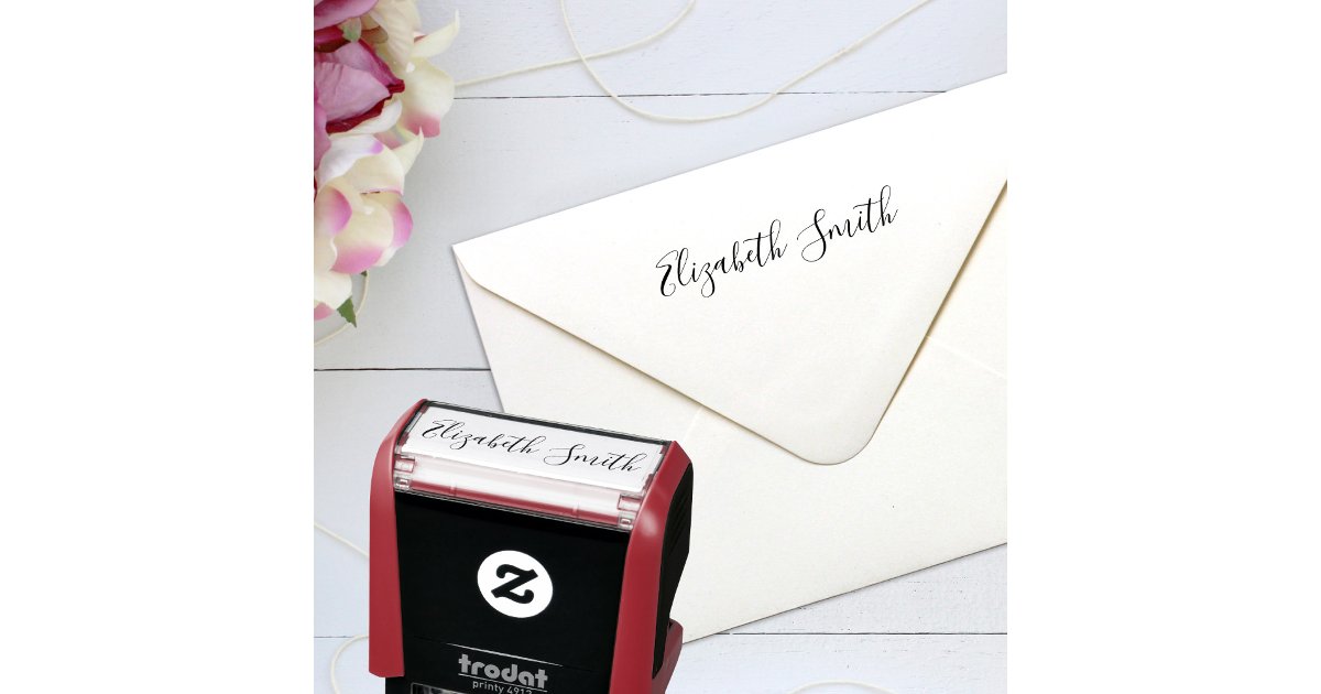 Custom Name Signature Self-inking Stamp | Zazzle