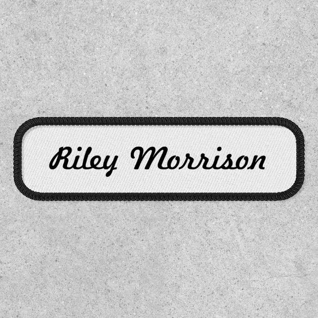 Custom Name Simple Cursive Text Your Words Patch | Zazzle