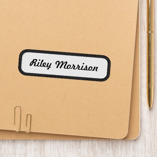 Custom Name Simple Cursive Text Your Words Patch | Zazzle