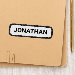 Custom Name Simple Text Your Words Patch | Zazzle