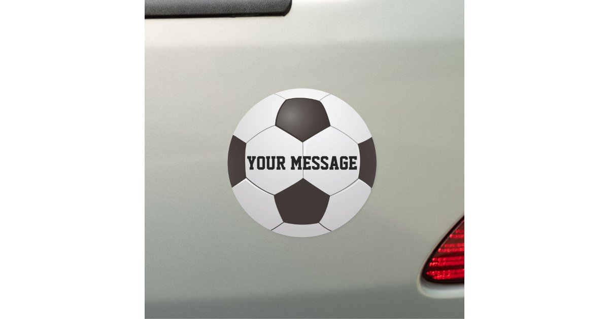 Custom Name Soccer Ball Football Team Car Magnet | Zazzle