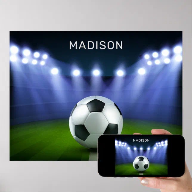 Custom name Soccer Stadium poster | Zazzle