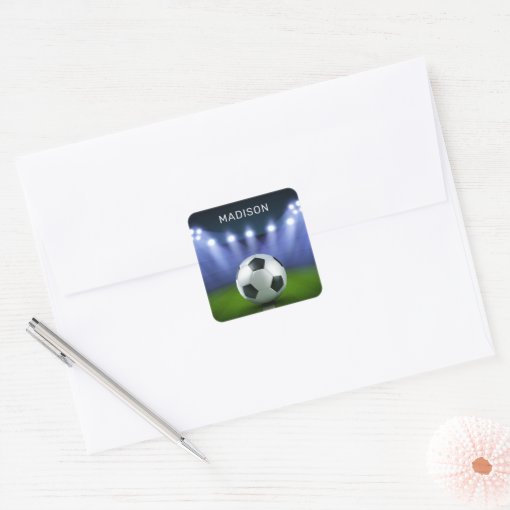 Custom name Soccer Stadium stickers | Zazzle