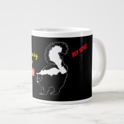Custom Name Social Distancing Service Dog Skunk Giant Coffee Mug | Zazzle