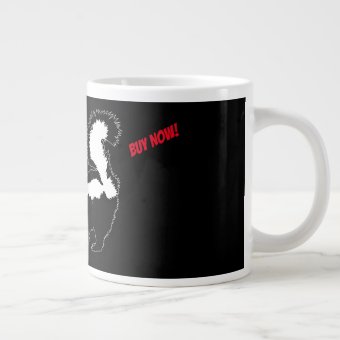 Custom Name Social Distancing Service Dog Skunk Giant Coffee Mug | Zazzle