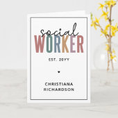 Custom Name Social Worker graduation Card | Zazzle